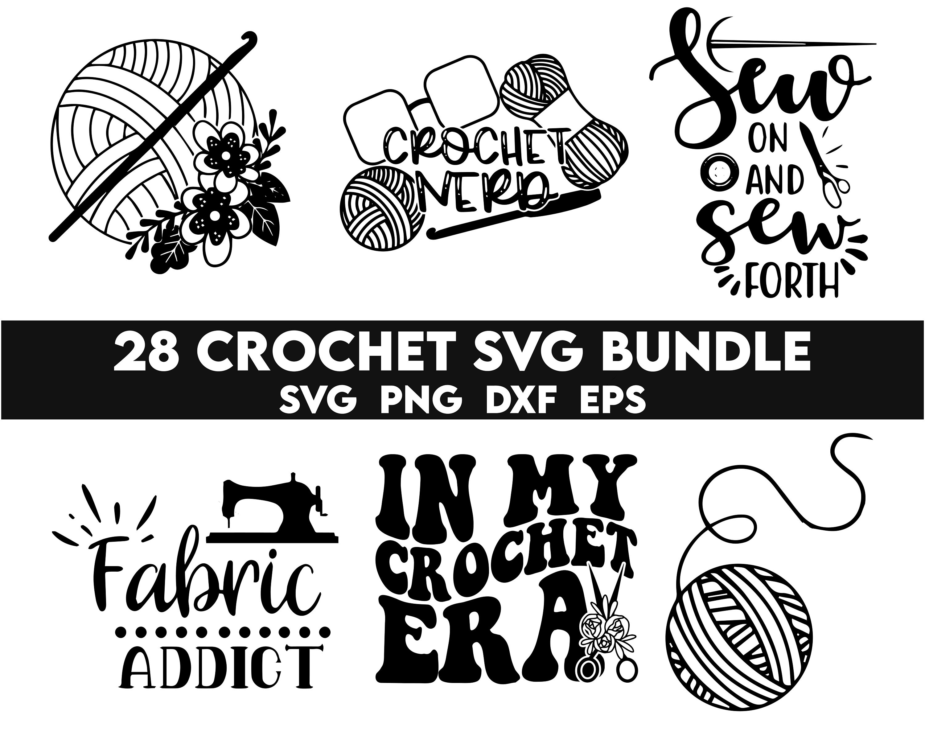 Crochet Svg Bundle, Crochet SVG, Crochet Quotes SVG, Hook Svg, Yarn Svg ...