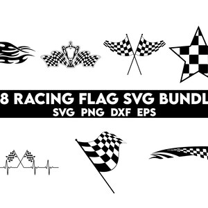 Racing Flag SVG Bundle, Racing Stripes Svg, Racing Clipart, Race Car ...