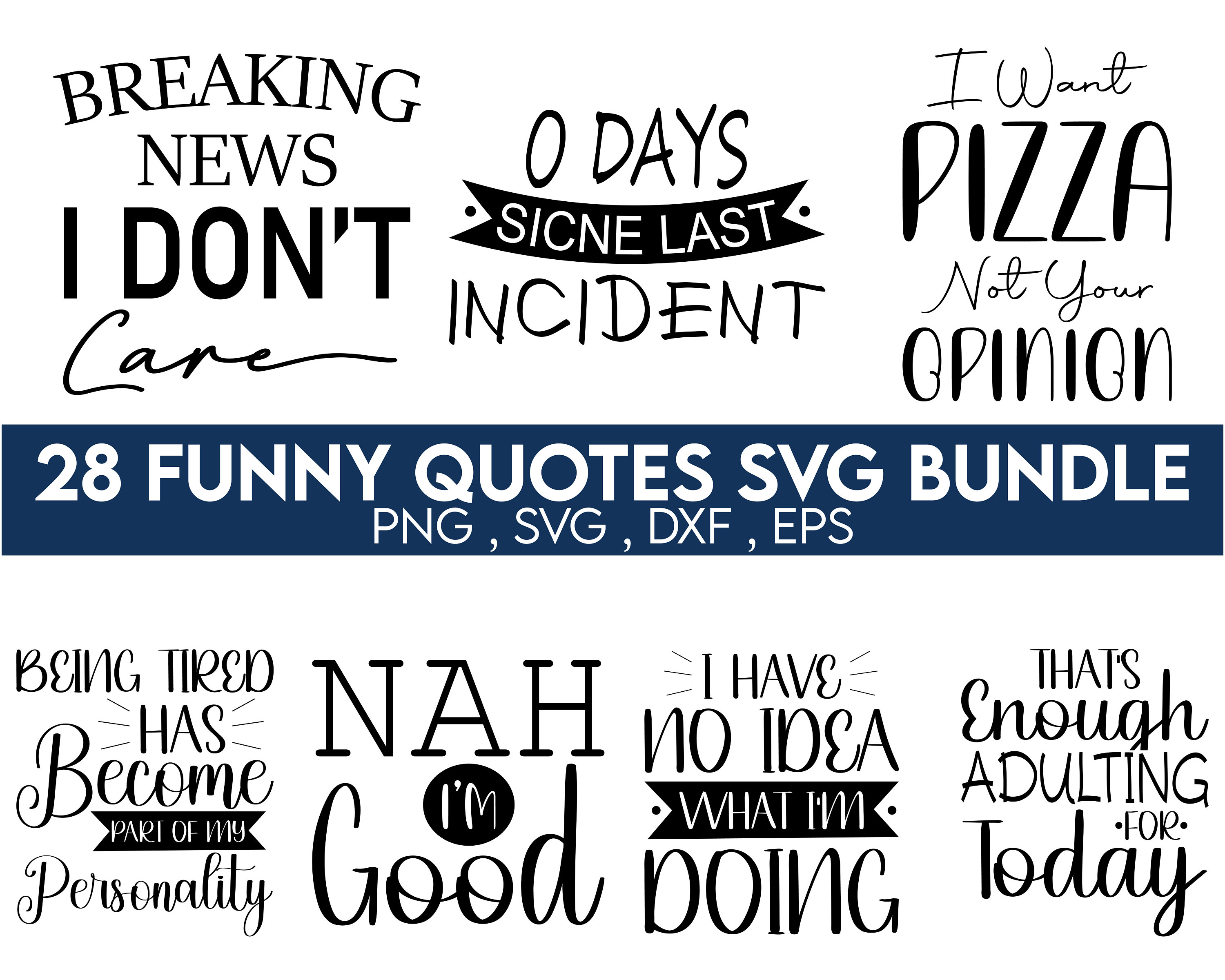 Funny Quotes Svg Funny SVG Bundle Funny Svgfunny Sayings - Etsy
