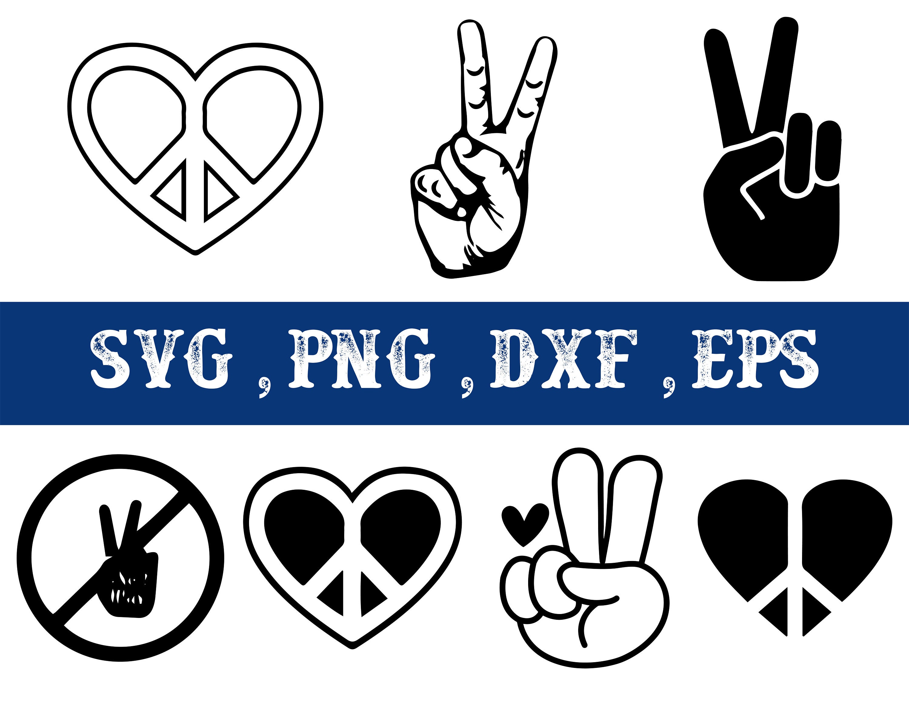 Peace Sign Svg Bundle, Peace Sign Svg, Peace Svg, Peace Love Svg, Peace ...