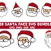 Santa Face SVG Bundle, Santa SVG, Christmas SVG, Santa Claus Svg, Santa ...