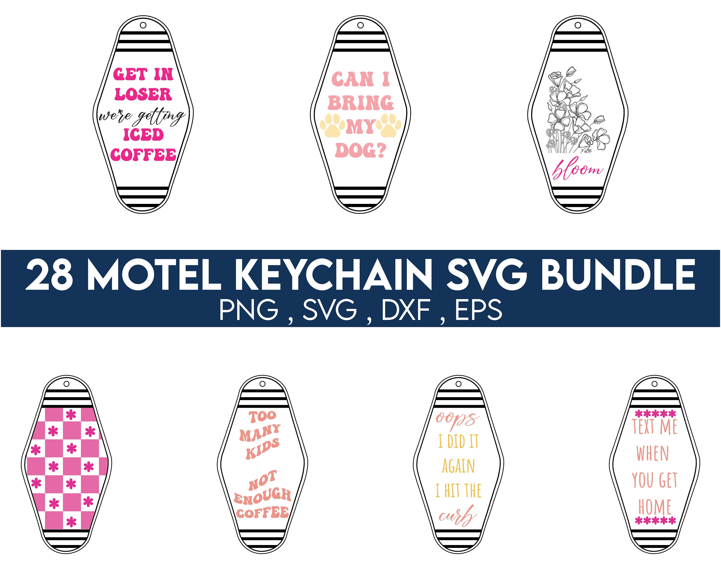 Motel Keychain Svg Bundle, Motel Keychain Png, Keychain Svg Bundle ...