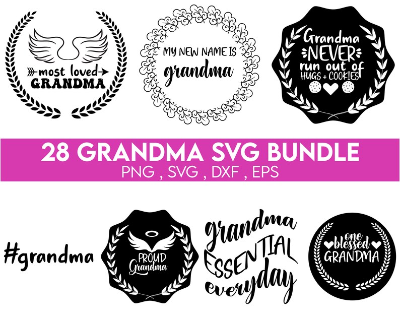 Grandma Svg Bundle Blessed Grandma Svg Grandma Heart Svg Etsy