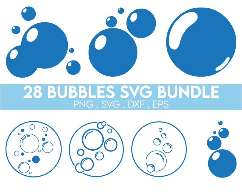 Bubbles SVG Bundle, Bubble SVG, Bubble Bath Svg, Circle Svg, Ocean Svg ...