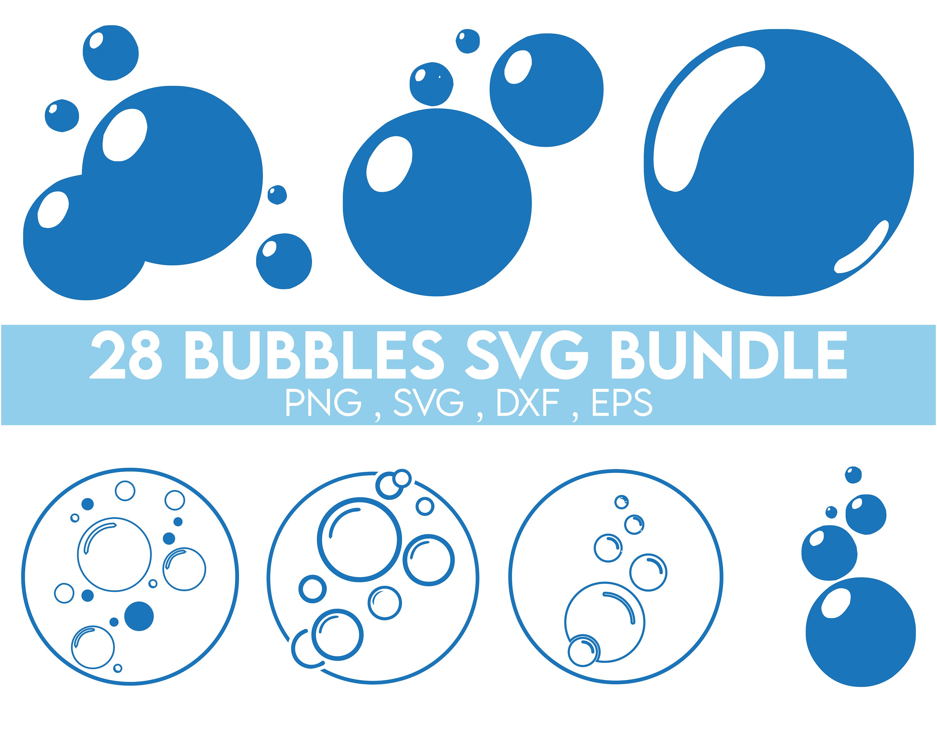 Bubbles SVG Bundle, Bubble SVG, Bubble Bath Svg, Circle Svg, Ocean Svg ...