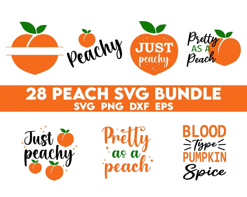 Peach SVG Bundle, Peach Quote SVG, Just Peachy Svg, Pretty as a Peach ...