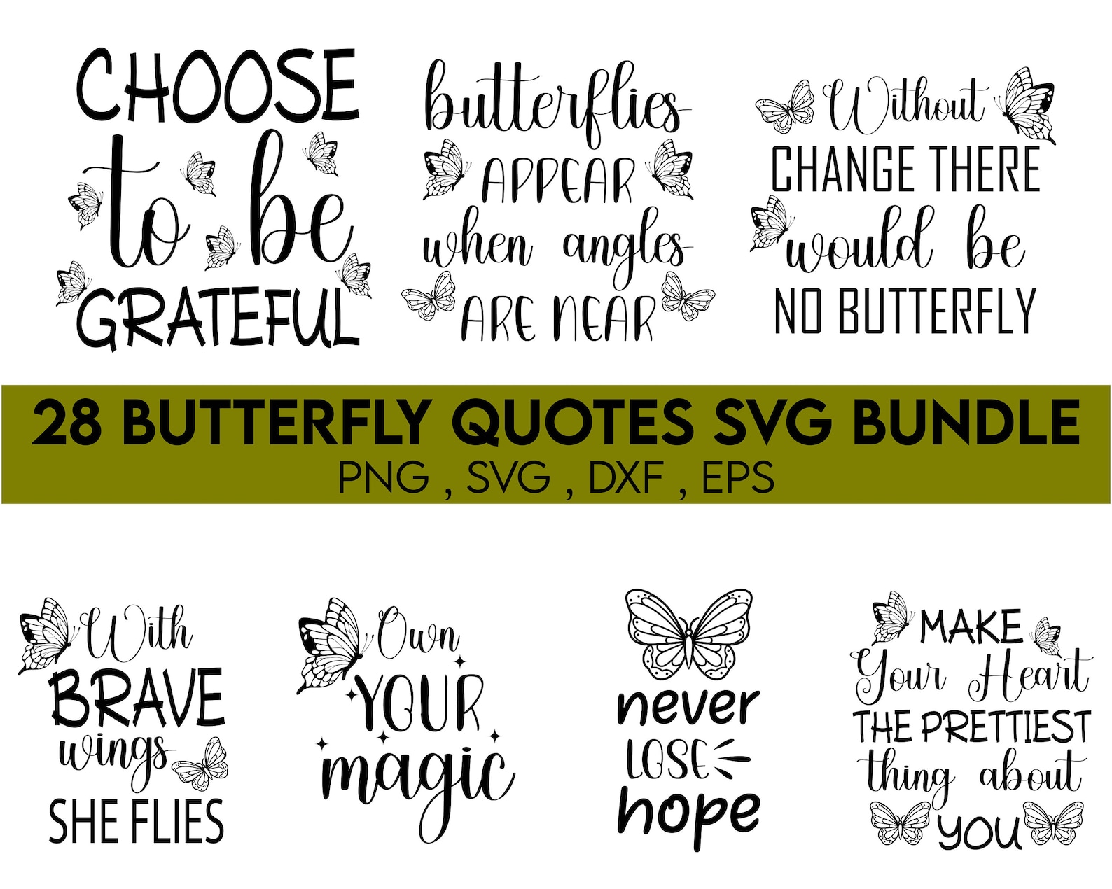 Butterfly Svg Bundle, Butterfly Quotes Svg, Butterfly Svg, Butterfly ...