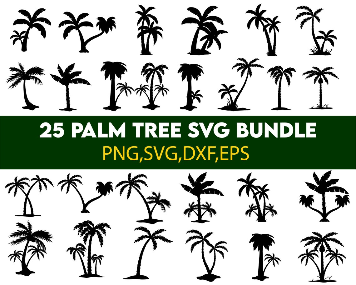 Palm Tree SVG Bundle Palm Trees Designs Palm Beech Svg Palm - Etsy