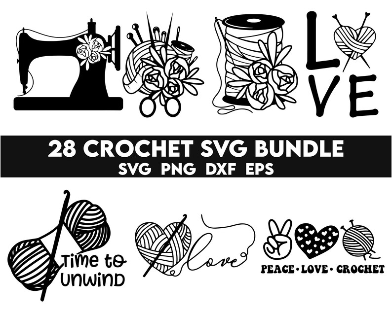 Crochet Svg Bundle, Crochet SVG, Crochet Quotes SVG, Hook Svg, Yarn Svg ...