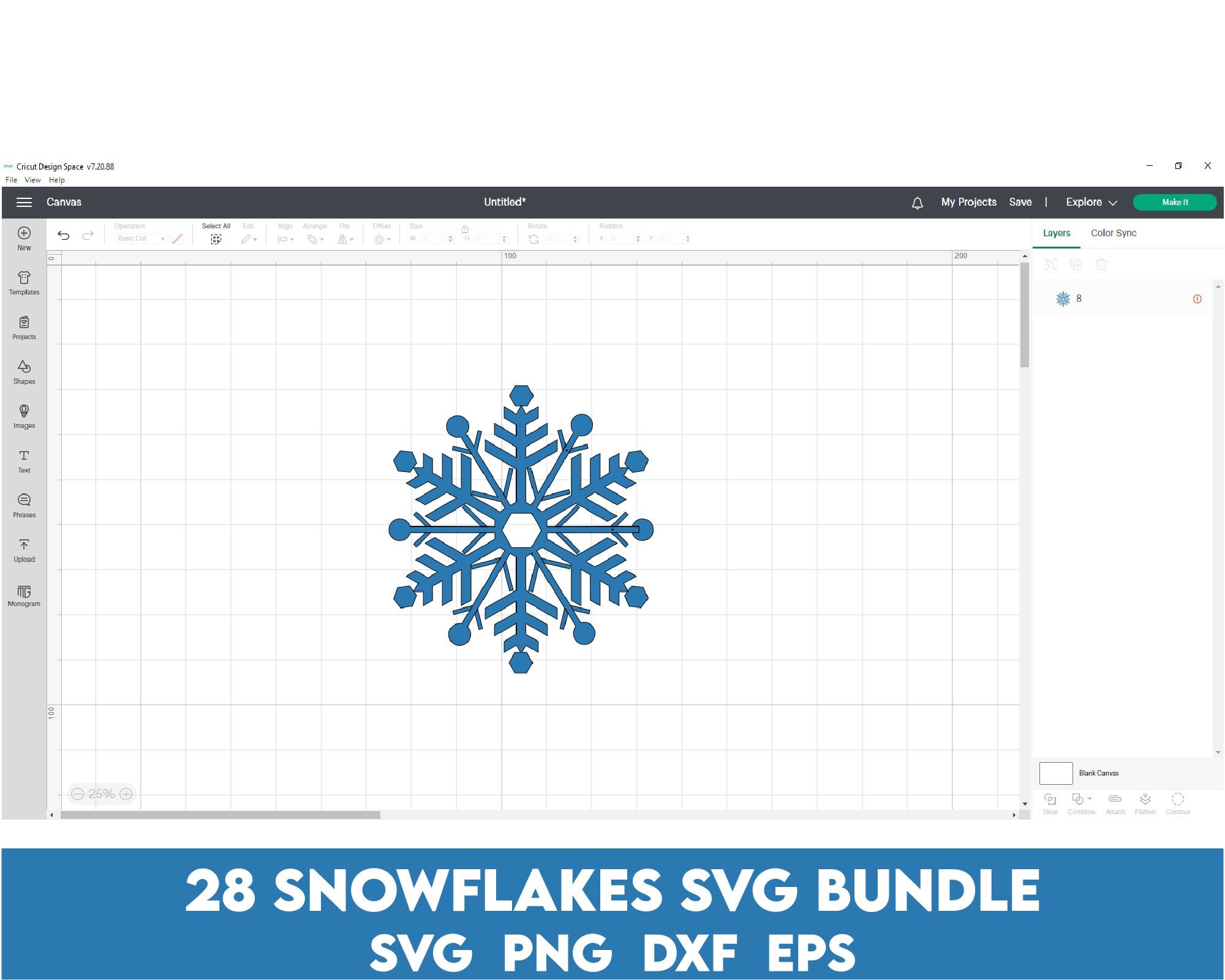 Snowflake SVG Bundle, Flake Winter Svg, Snowflake Clipart, Christmas ...