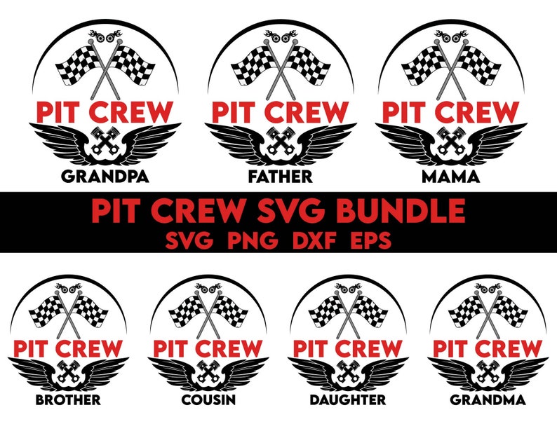 Pit Crew Family Bundle Pit Crew Svg Racing Sayings Svg - Etsy