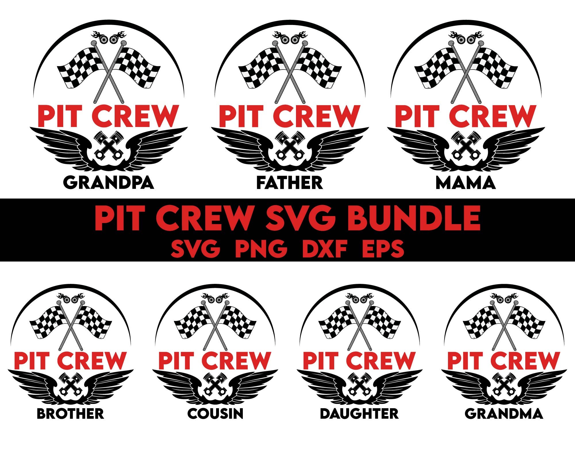 Pit Crew Family Bundle Pit Crew Svg Racing Sayings Svg - Etsy