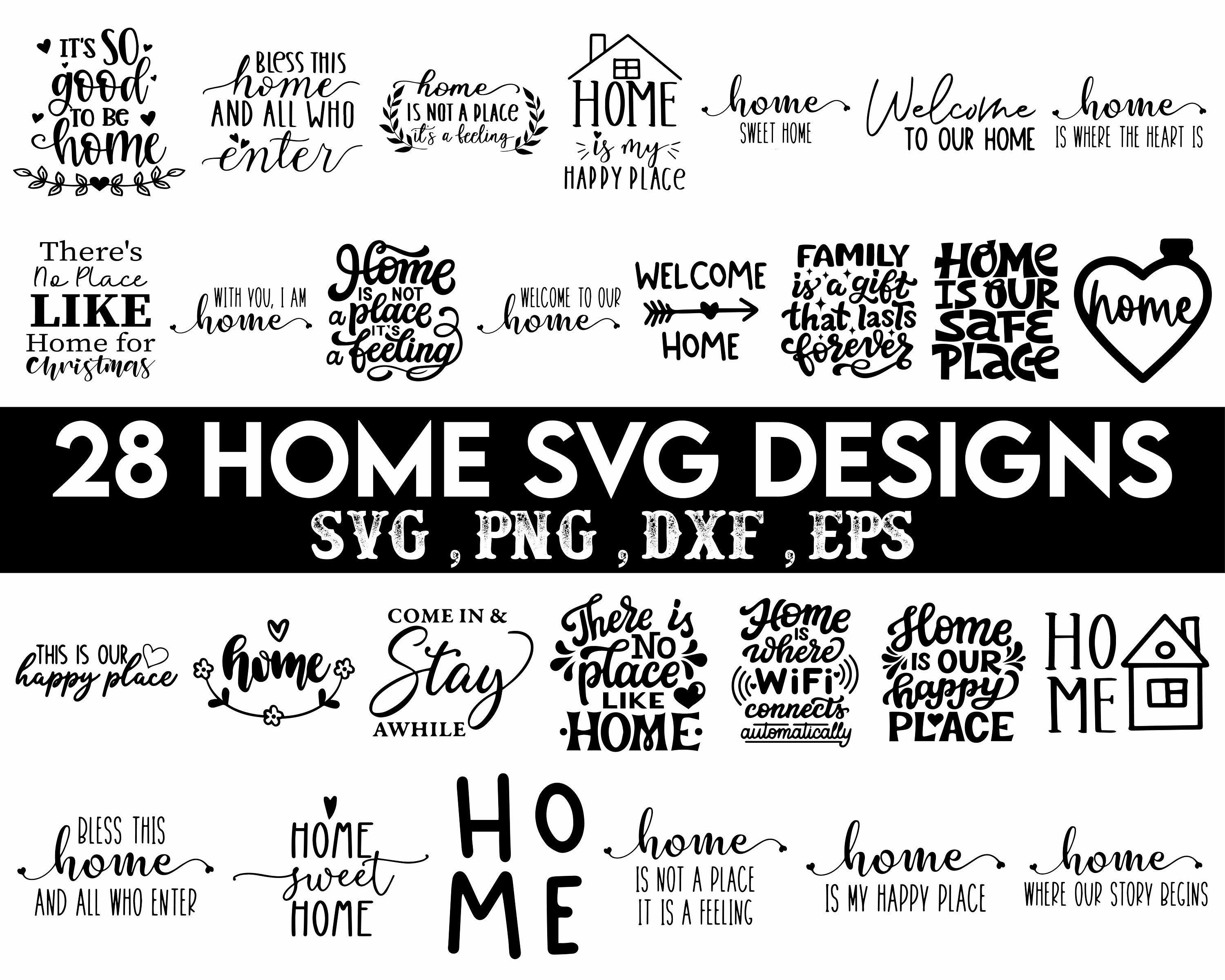Home Svg Bundle, Family Svg, Home Sweet Home Svg, Blessed This Home Svg ...
