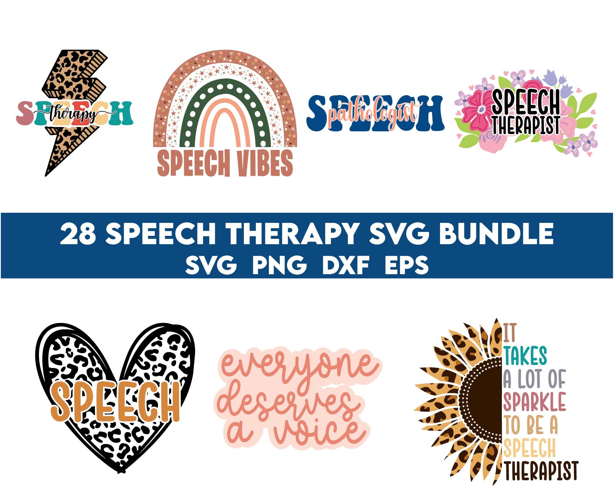 Speech Therapy SVG Bundle, Speech Language Pathologist Svg, Speech ...