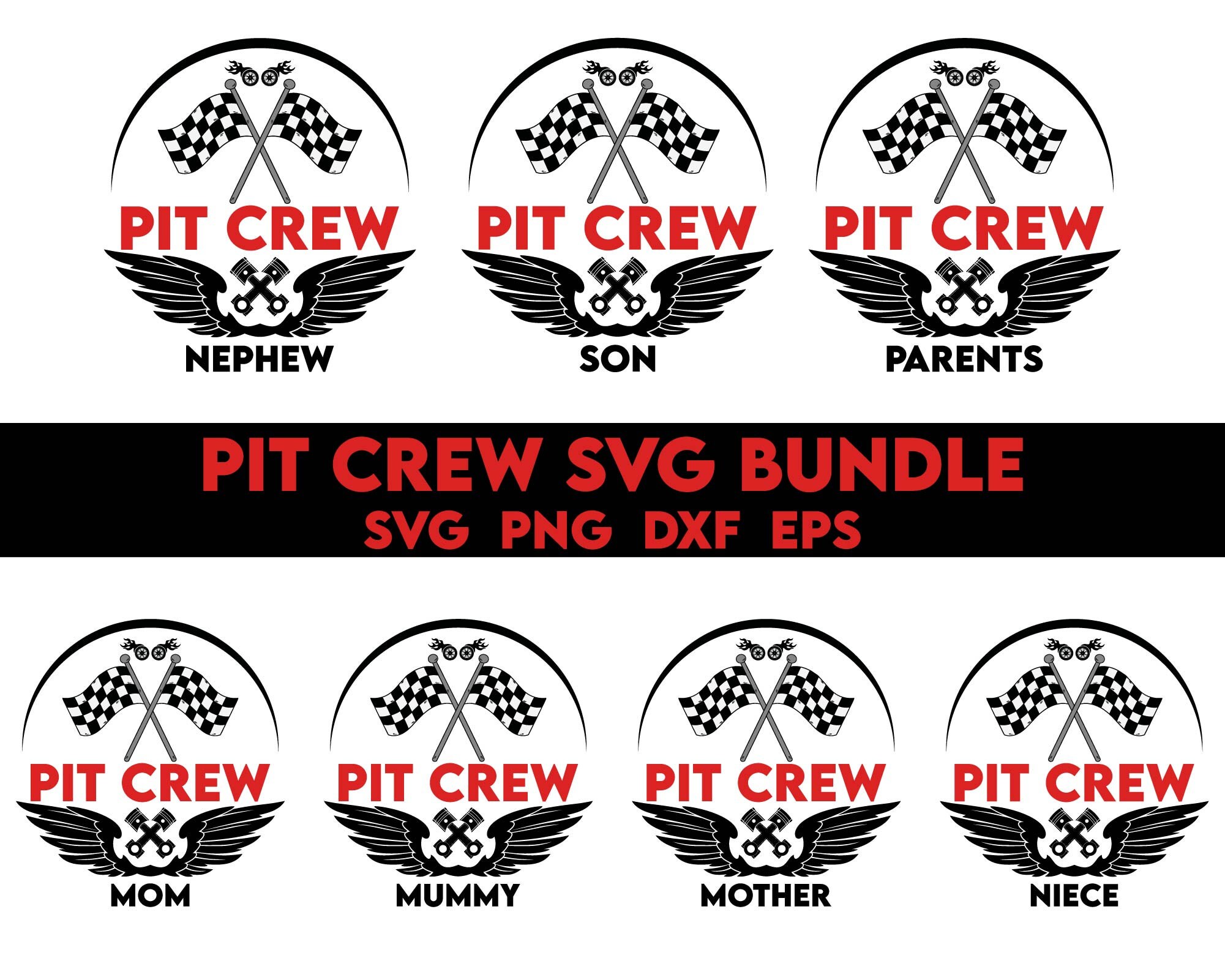 Pit Crew Family Bundle, Pit Crew Svg, Racing Sayings Svg, Racing Quote ...