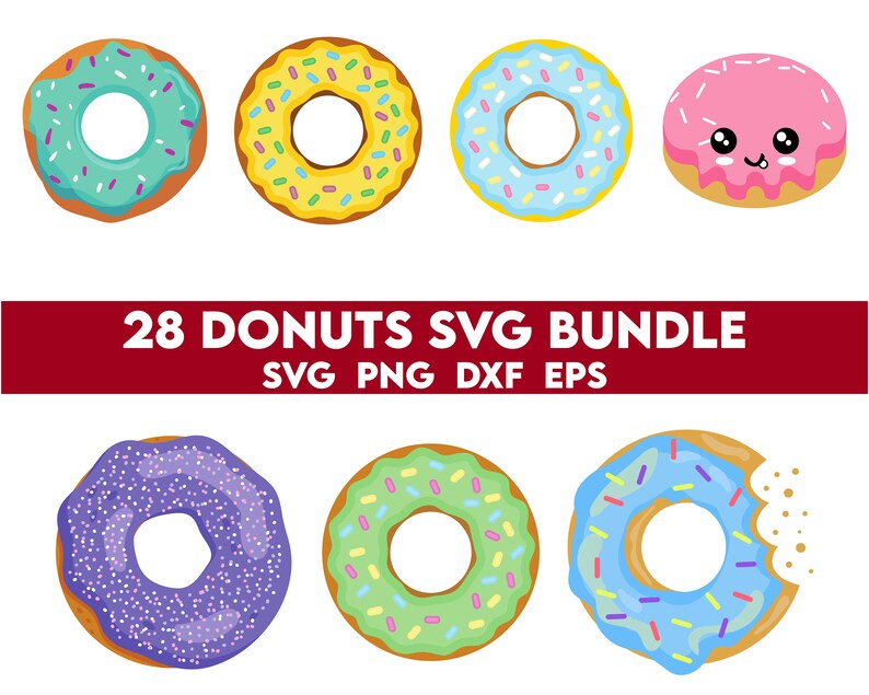 Donut SVG Bundle Donut Png Donut Clipart Donut Cut Files - Etsy Singapore