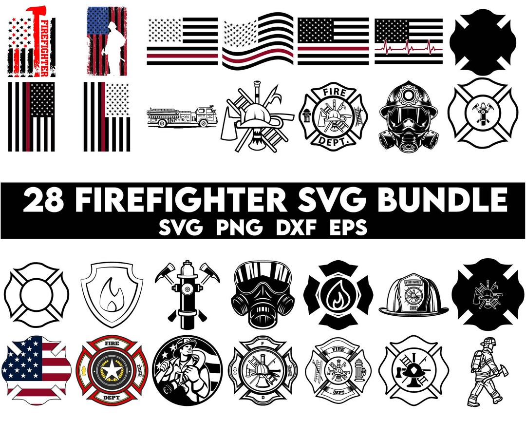 Firefighter Svg Bundle, Firefighter Svg, Dad Firefighter Svg, Red Line ...