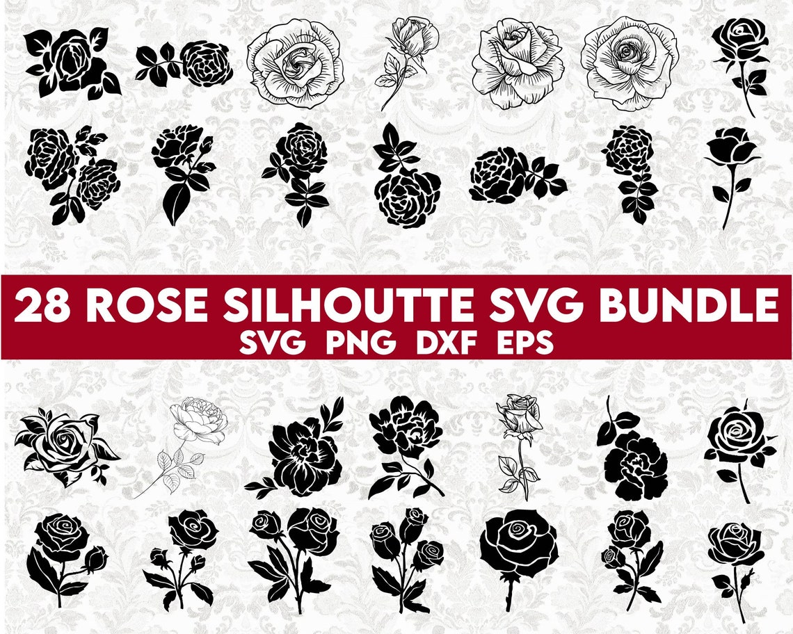 Rose SVG Bundle, Roses Svg Bundle, Rose Clipart Svg, Rose Svg, Flowers ...