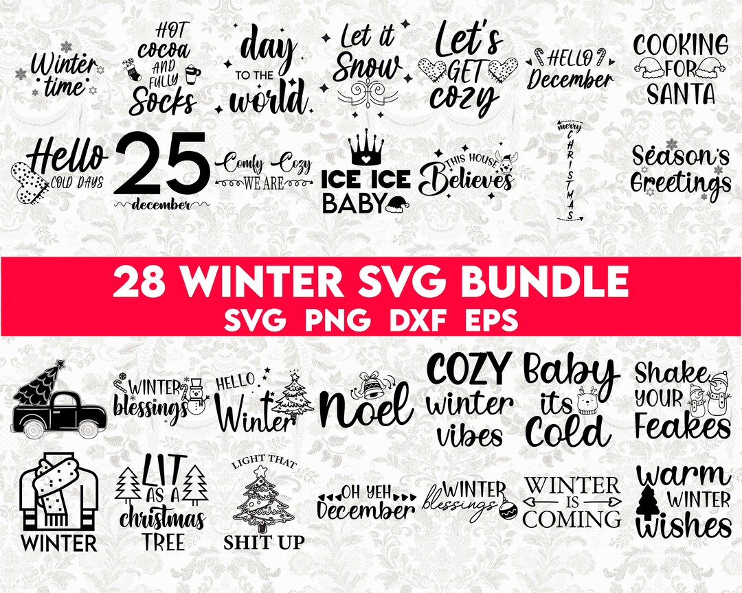 Winter SVG Bundle, Christmas Svg, Winter Svg, Santa Svg, Christmas ...