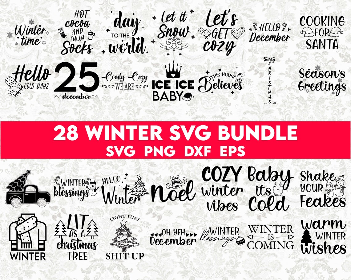 Winter SVG Bundle, Christmas Svg, Winter Svg, Santa Svg, Christmas ...