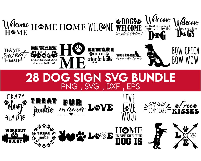 Dog Sign Svg Bundle, Dog Svg Bundle, Round Front Door Sign, Dog Sign ...