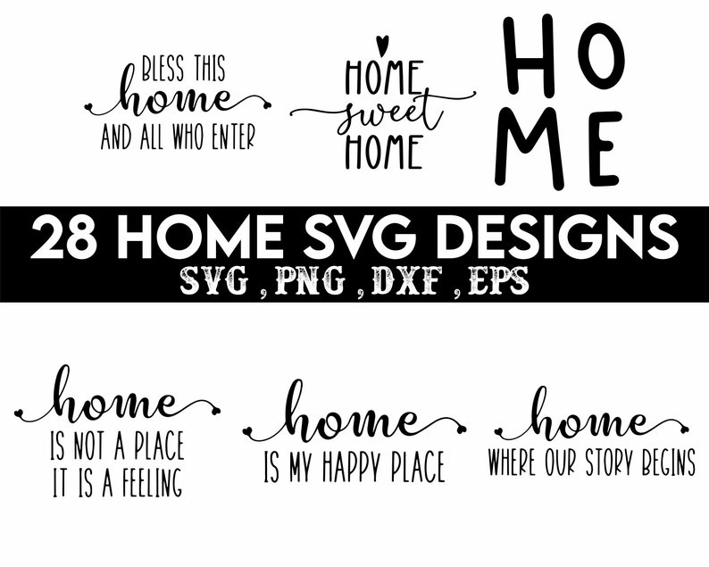 Home Svg Bundle, Family Svg, Home Sweet Home Svg, Blessed This Home Svg ...