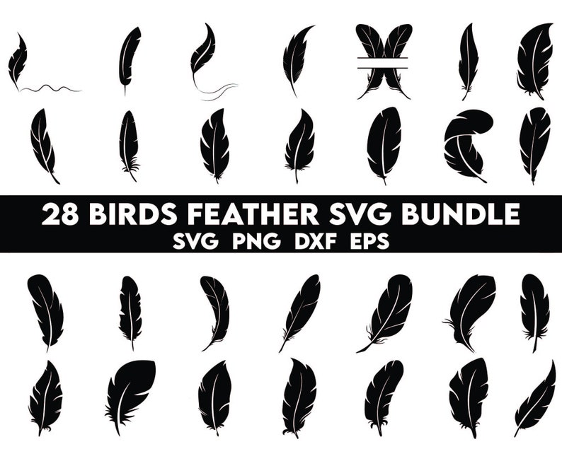 Feather SVG Bundle, Feather SVG, Feather Clipart, Feather Silhouette ...