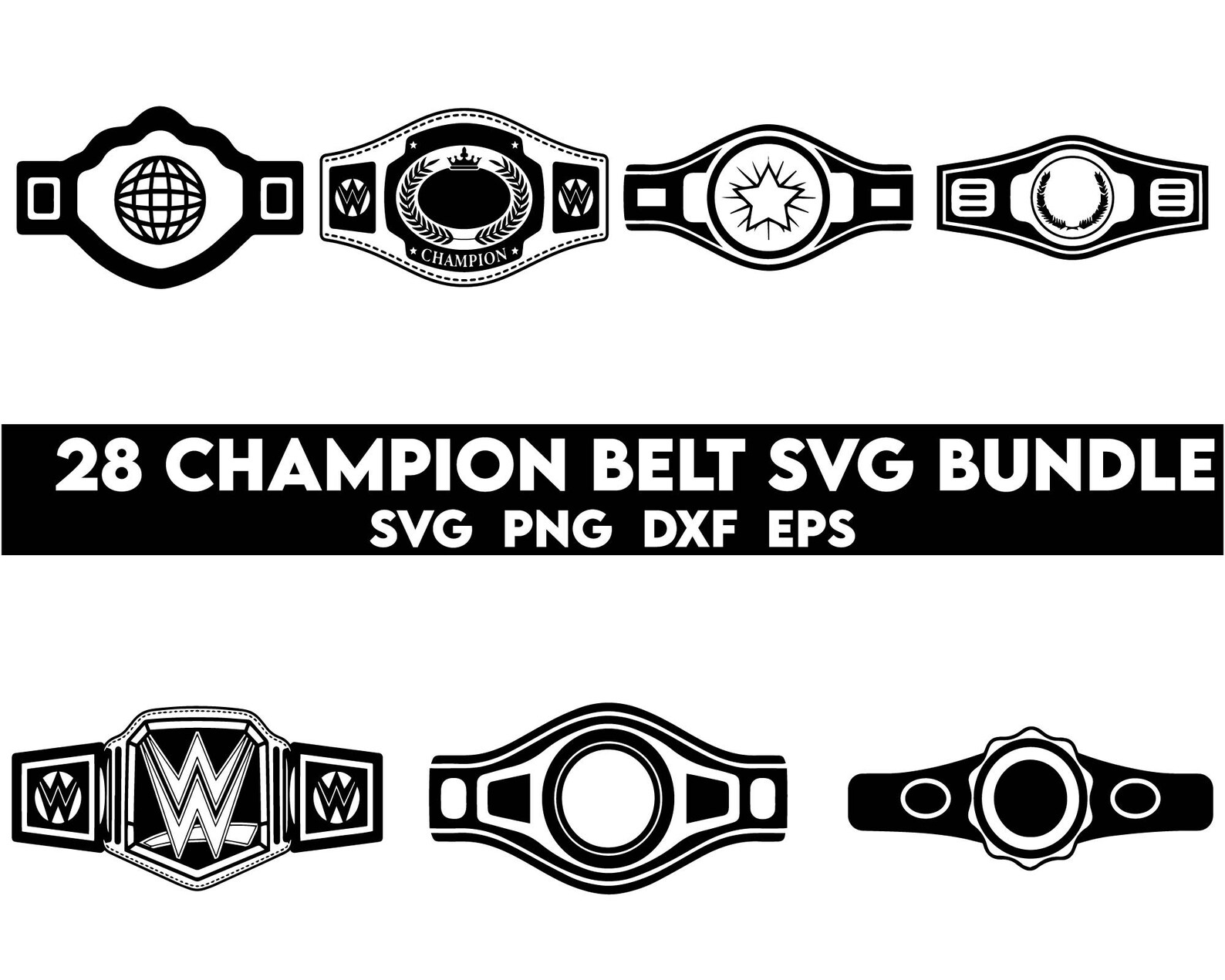 Championship Belt SVG Bundle, Championship SVG, Champion Belt SVG ...
