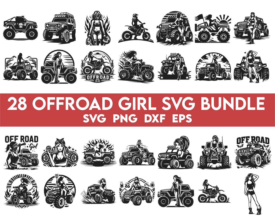 Off Road Svg Bundle, off Road Girl Svg, American Flag Offroad Girl ...