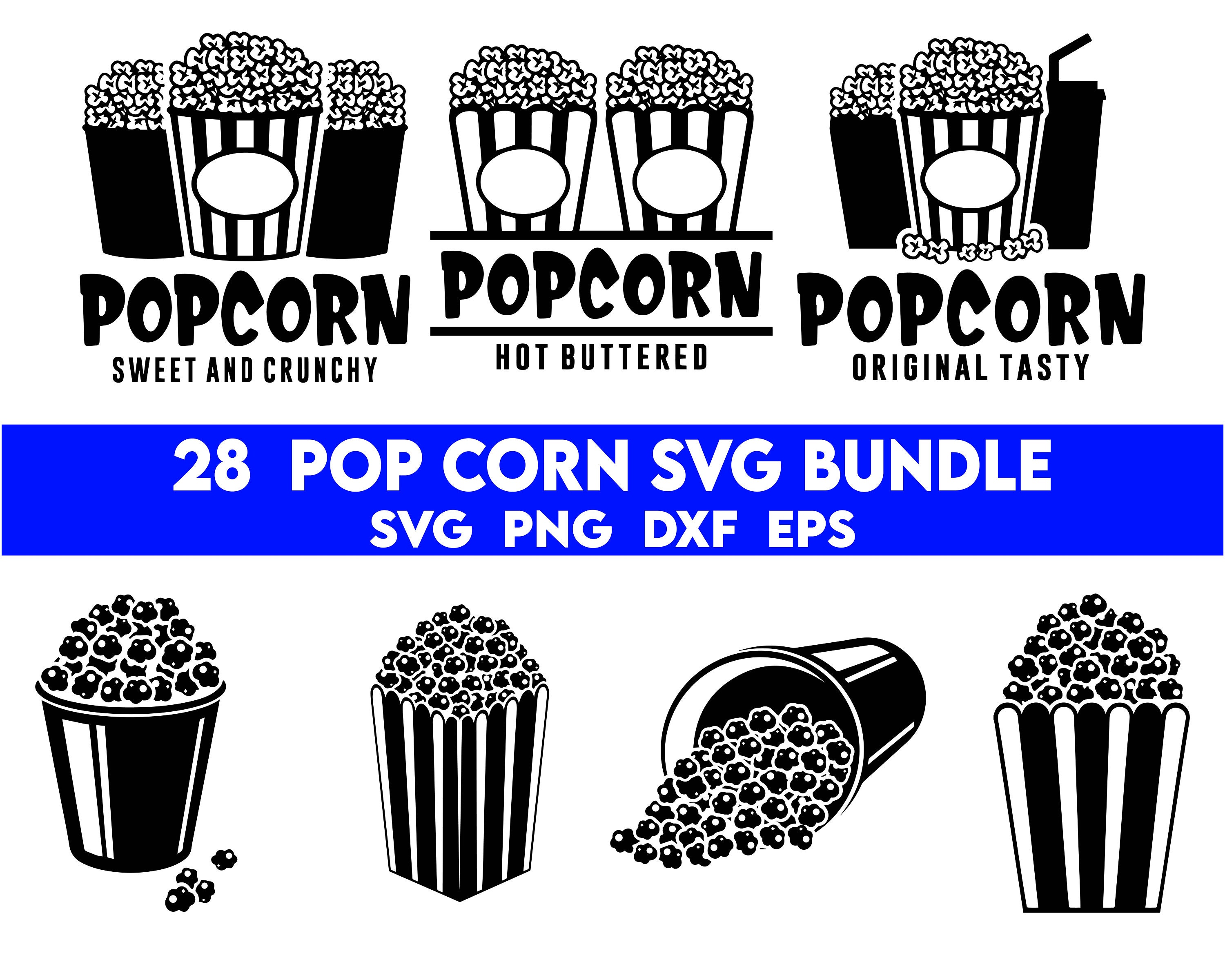 Popcorn SVG Bundle, Popcorn Bucket Svg, Popcorn Box Svg, Popcorn Cut ...