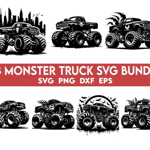 Monster Truck Svg Bundle, Truck Svg, Monster Truck Art, off Road Svg ...