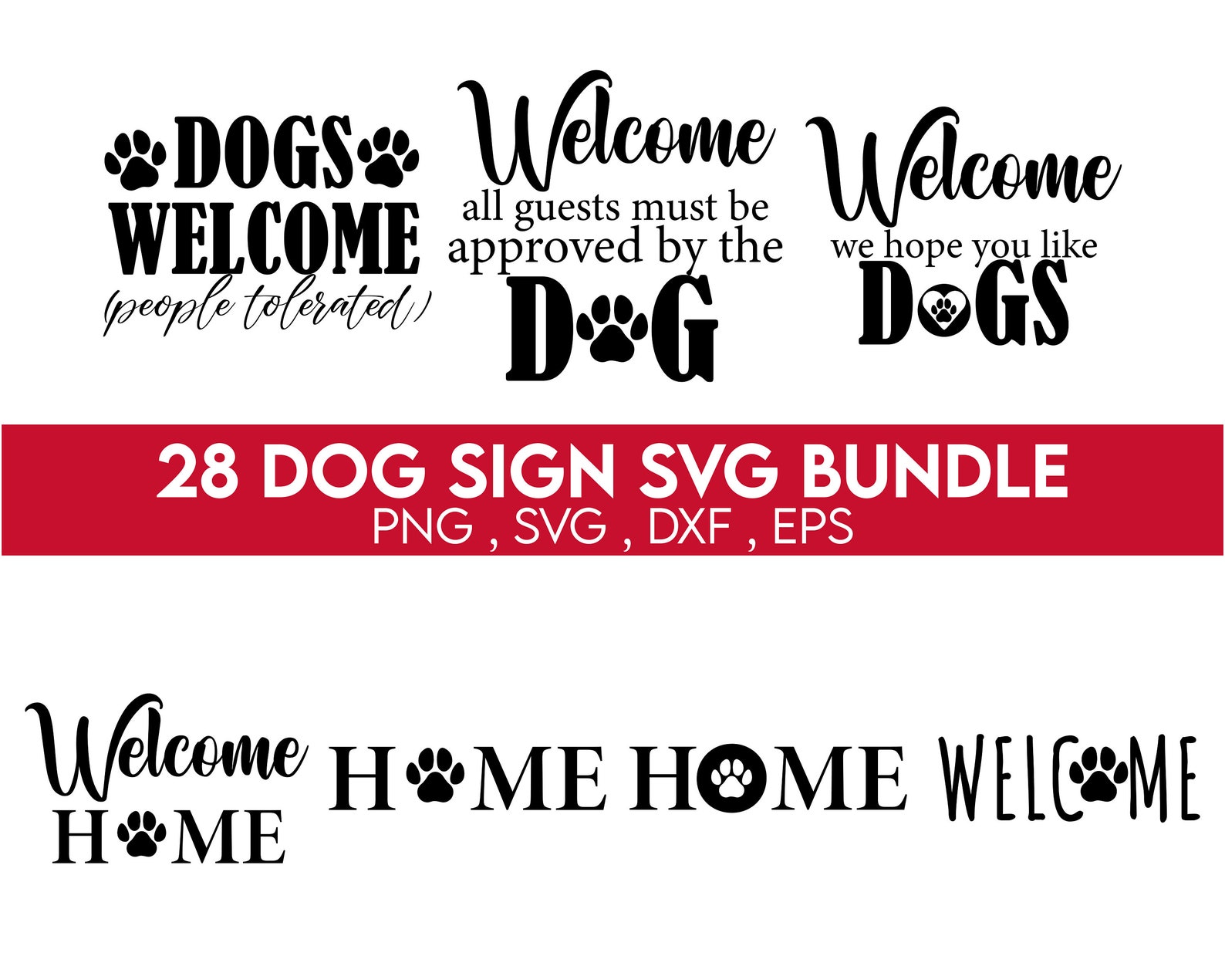 Dog Sign Svg Bundle, Dog Svg Bundle, Round Front Door Sign, Dog Sign ...
