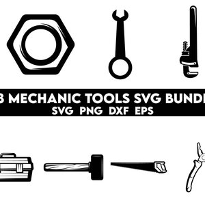 Tools Svg Bundle, Mechanic Tools Svg, Wrench Svg, Hand Tool Svg for ...