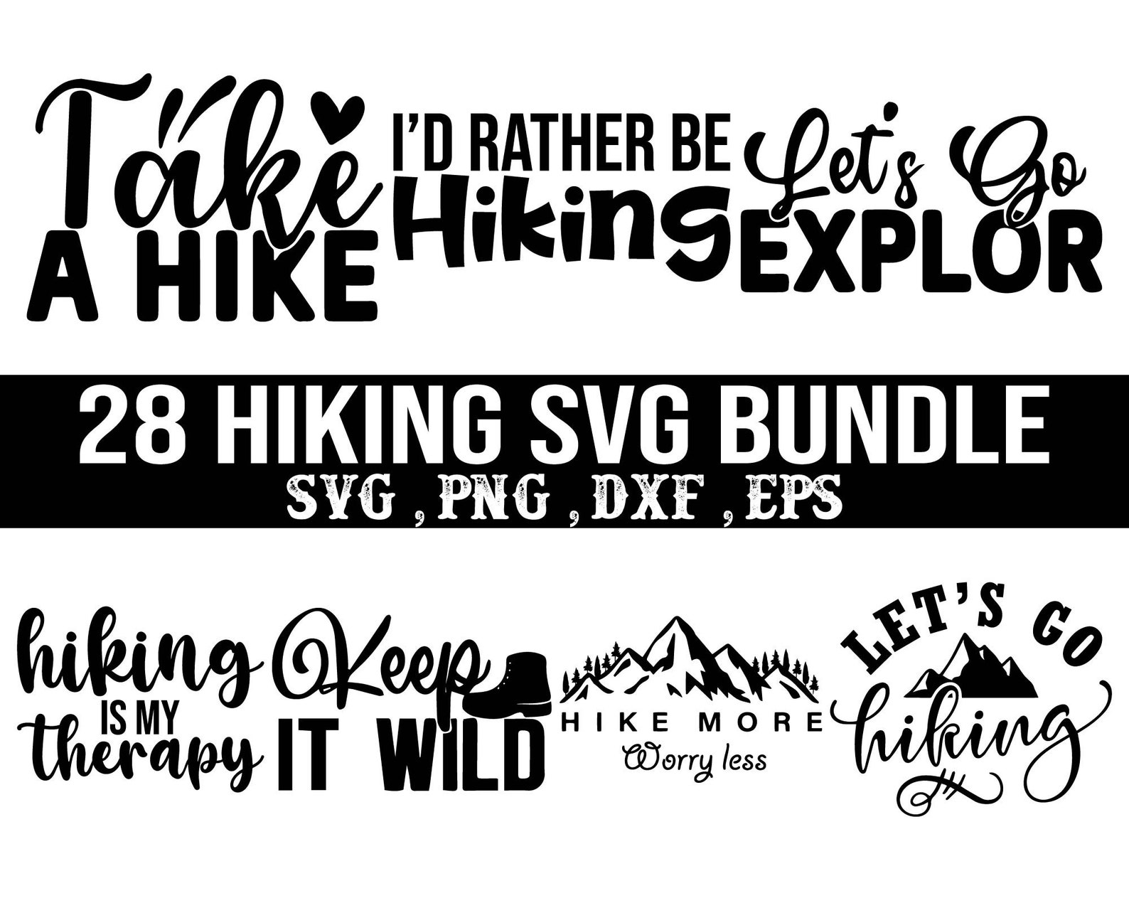 Hiking Svg Bundle, Hiking Saying Svg, Nature Svg, Mountains Svg ...