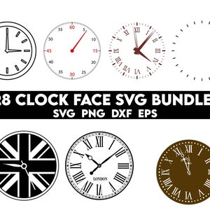 CLOCK FACE Svg Bundle, Clock Svg, Clock Face Clipart, Clock Numbers Svg ...