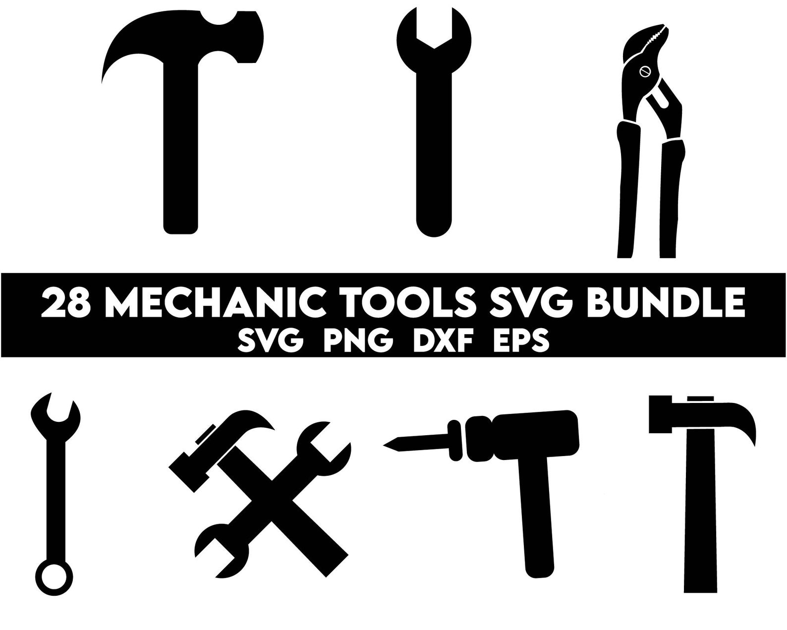 Tools Svg Bundle, Mechanic Tools Svg, Wrench Svg, Hand Tool Svg for ...