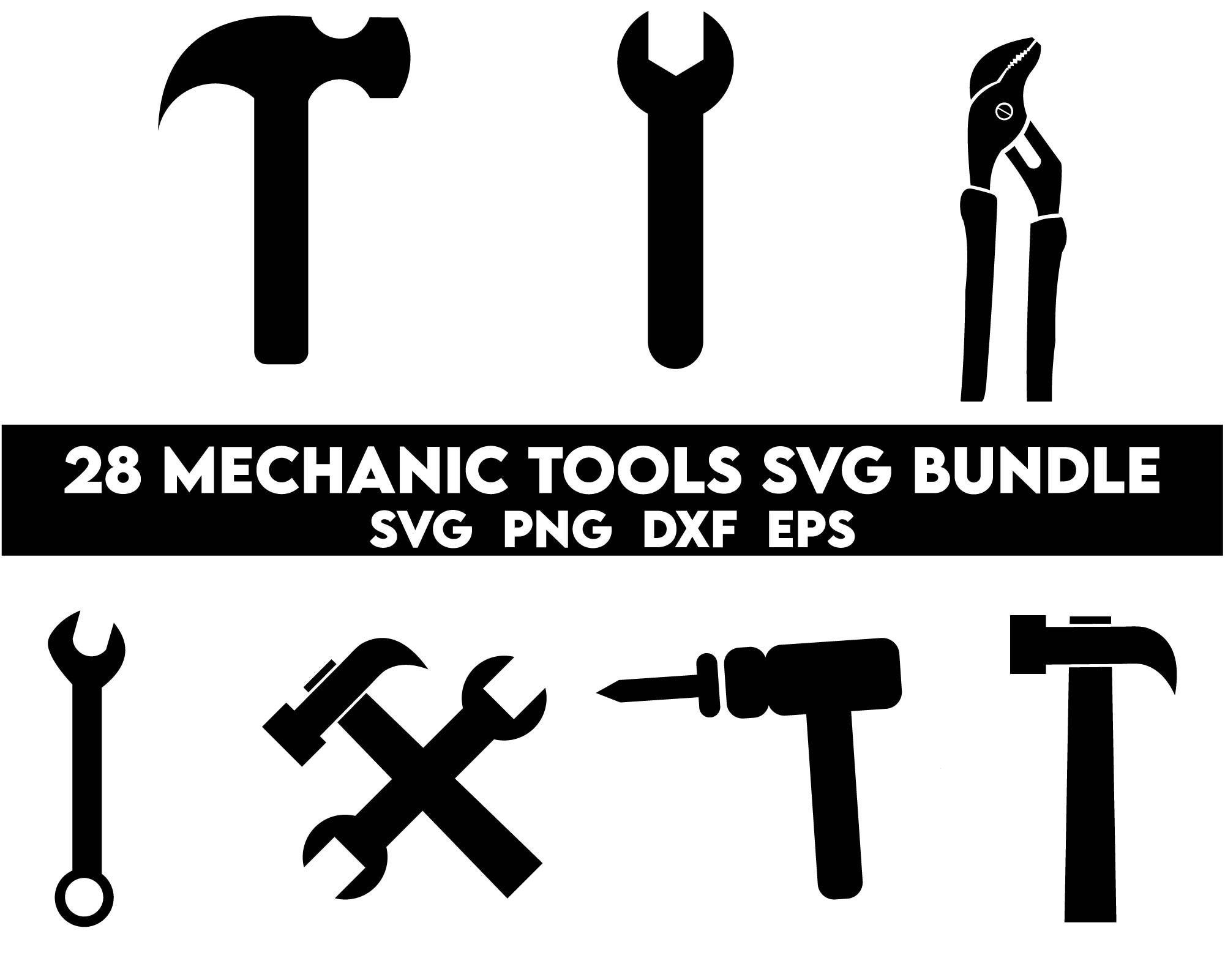 Tools Svg Bundle, Mechanic Tools Svg, Wrench Svg, Hand Tool Svg for ...