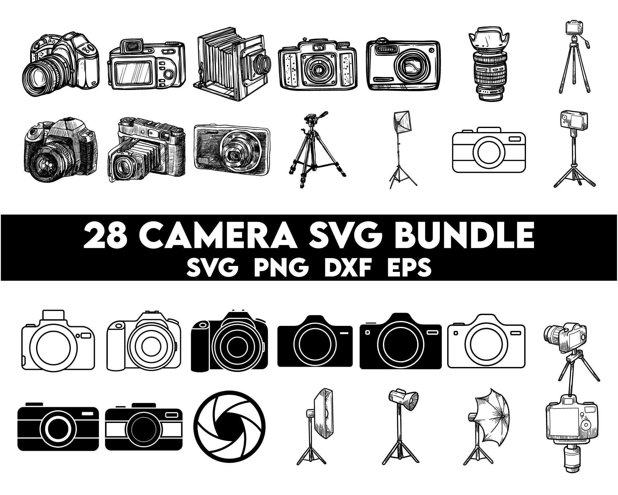 Camera SVG Bundle, Camera Cricut, Photography Svg, Camera Vector, Photo ...