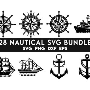 Nautical SVG Bundle, Nautical PNG Bundle, Nautical Clipart, Nautical ...