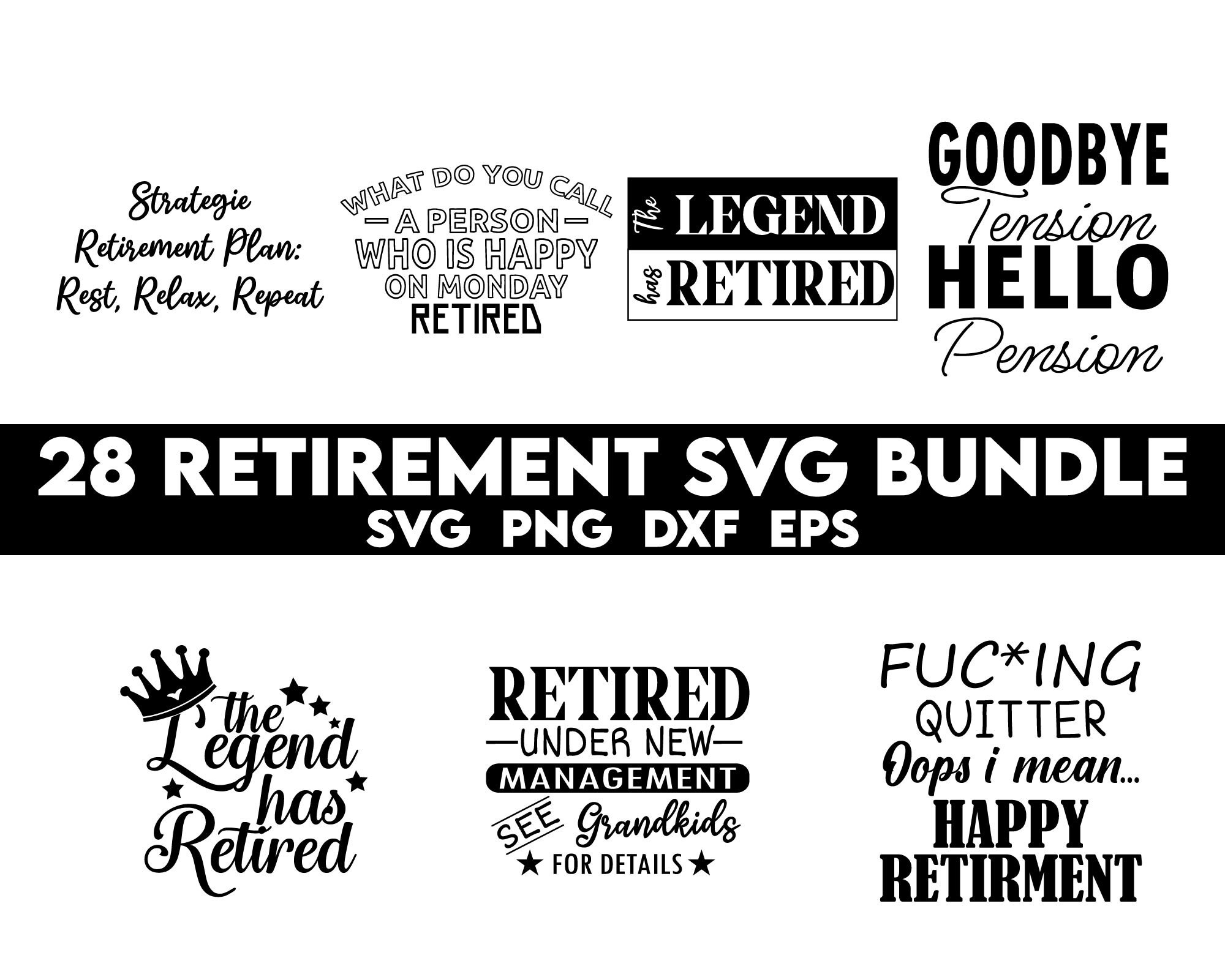 Retirement Svg Bundle, Officially Retired Svg, Retirement Svg, Retired ...
