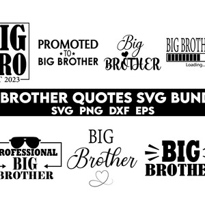 Brother Quotes Svg Bundle, Brother SVG, Brother Shirt Svg, Big Brother ...