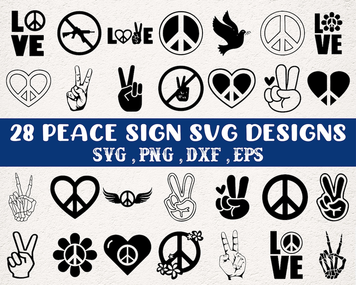 Peace Sign Svg Bundle, Peace Sign Svg, Peace Svg, Peace Love Svg, Peace ...