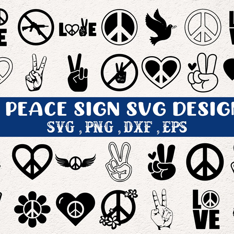 Peace Sign Svg - Etsy