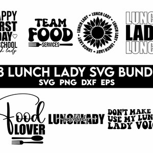Lunch Lady Svg Bundle, Lunch Lady Gift, Lunch Lady Tee Svg, Lunch Lady ...