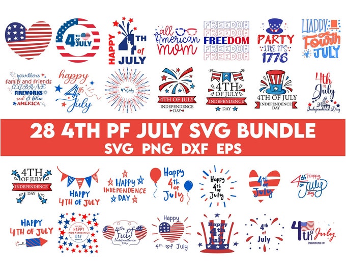 4th of July SVG Bundle / Cut Files / Clip Art / Commercial Use ...