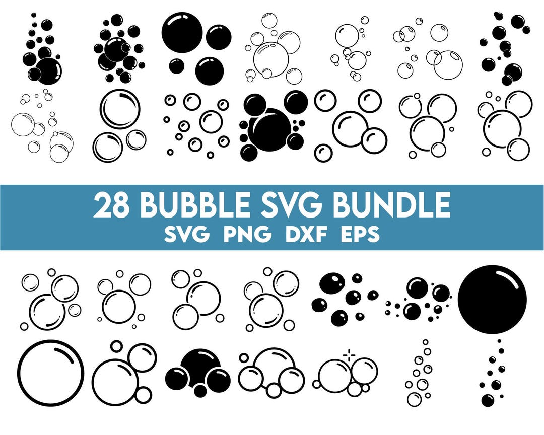 Bubbles SVG Bundle, Bubble SVG, Bubble Bath Svg, Circle Svg, Ocean Svg ...