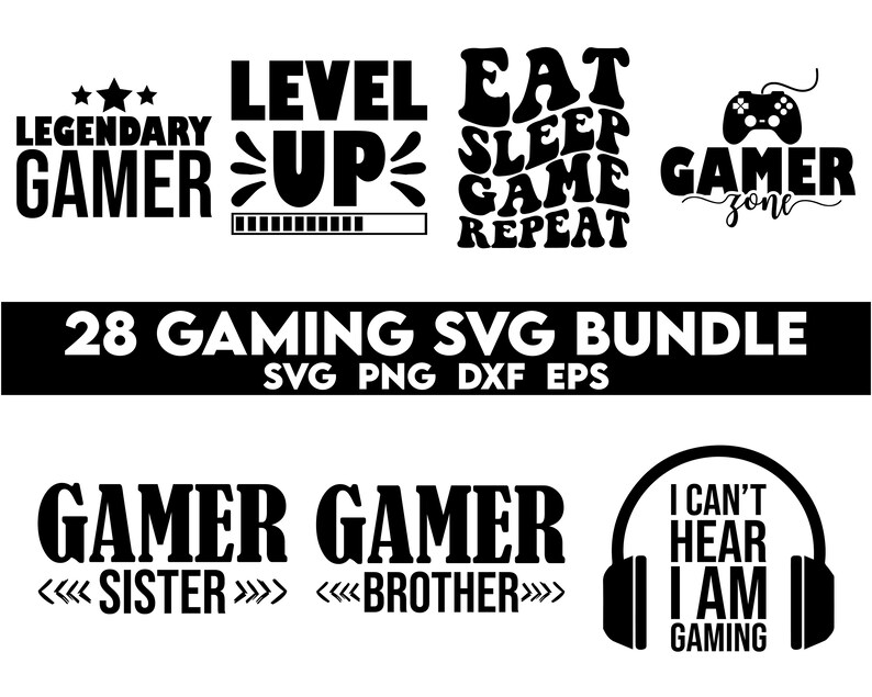Gamer SVG Bundle, Funny Gaming Svg, Funny Gamer Sayings Svg, Gamer ...