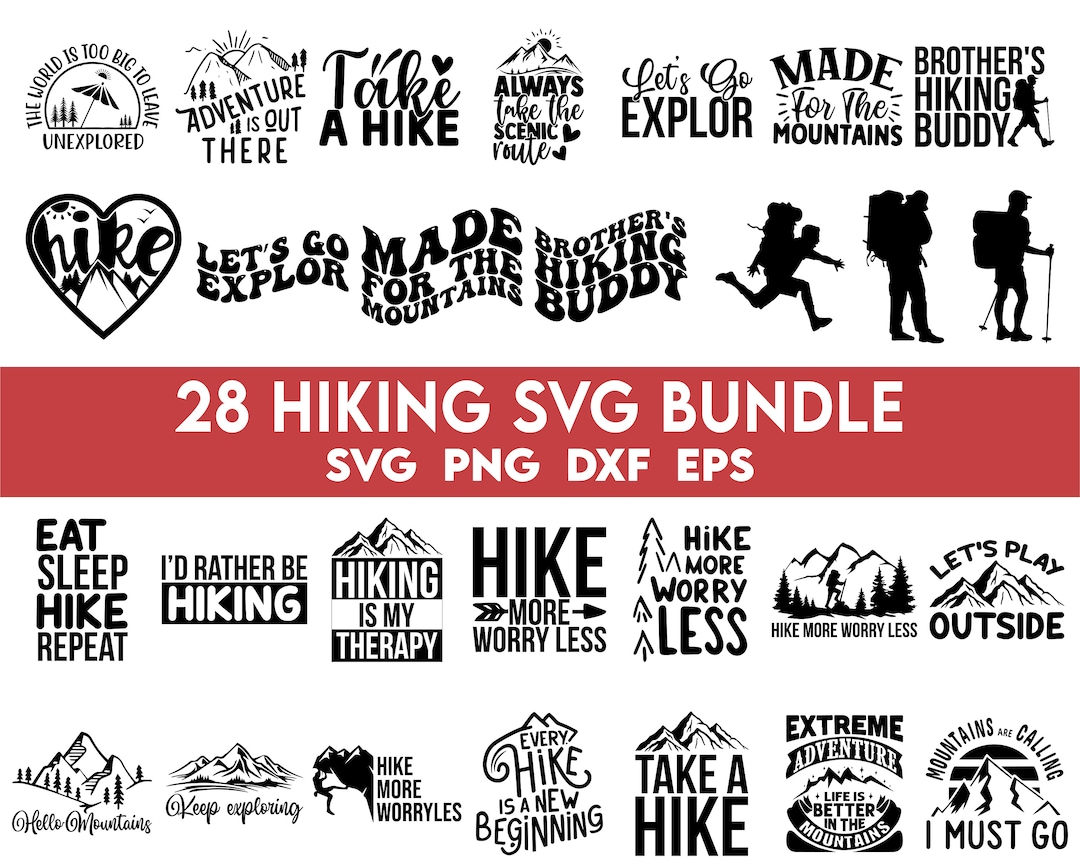 Hiking Svg Bundle, Take a Hike Svg, Outdoors Svg, Hiker Svg Png ...