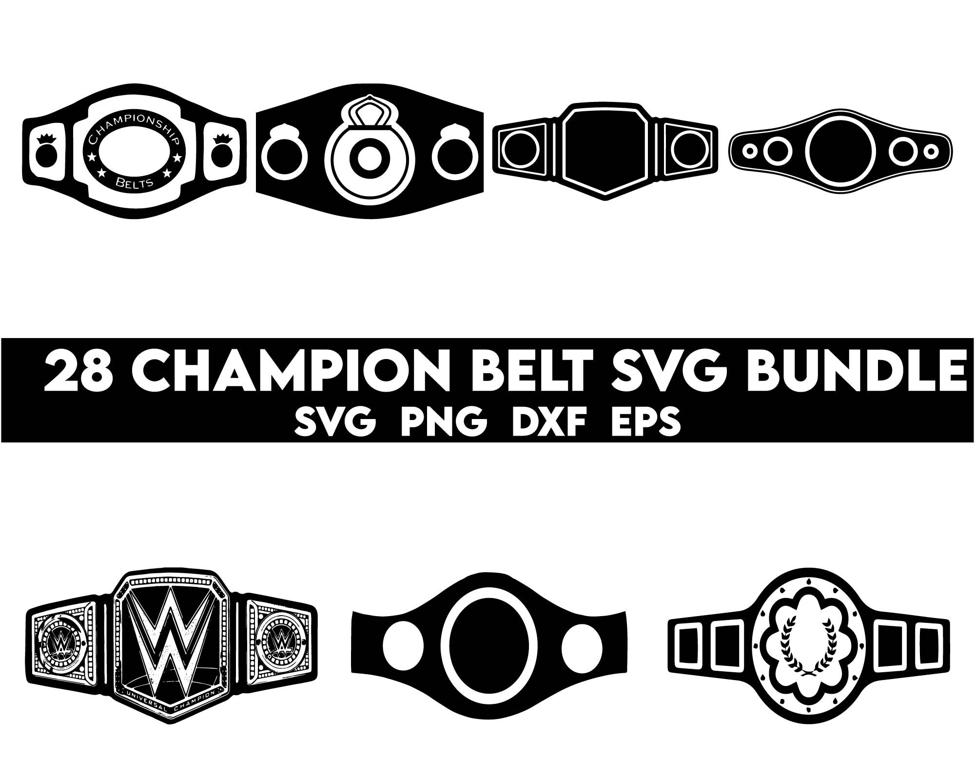 Championship Belt SVG Bundle, Championship SVG, Champion Belt SVG ...