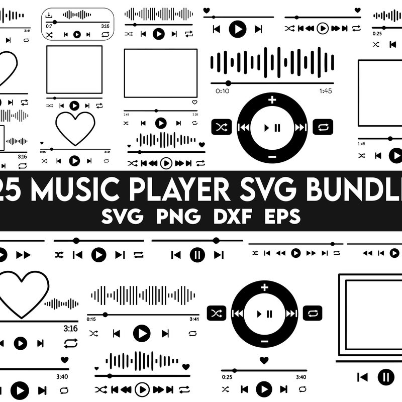 Music Player Svg - Etsy